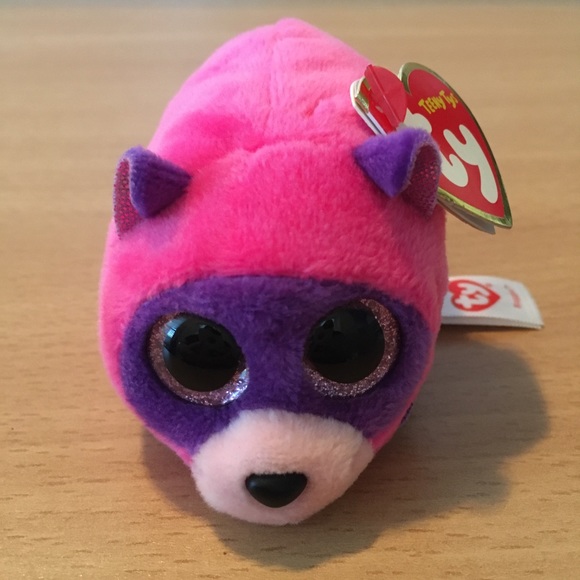 Ty | Toys | Rugger Raccoon Nwt Teeny Ty Plush Purple Pink Toy | Poshmark